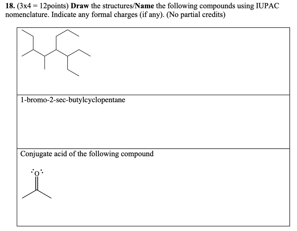 18 3x4 12points draw the structuresname the following compounds using ...