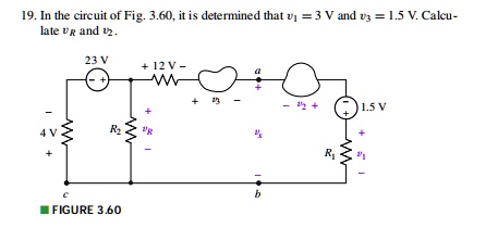 19 in the circuit of fig 360 it is determined that 3 v and 15 v calcu ...