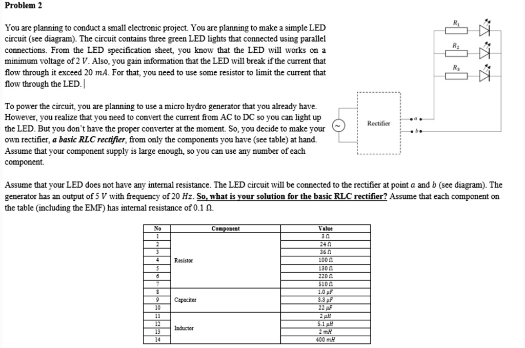 SOLVED: Assume that your LED does not have any internal resistance. The ...