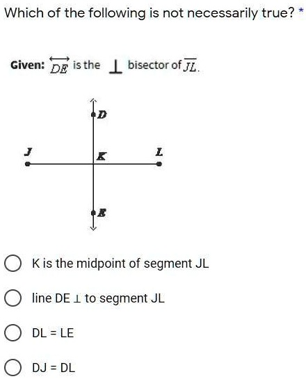 SOLVED: 'Which of the following is not necessarily true? Which of the following is not ...