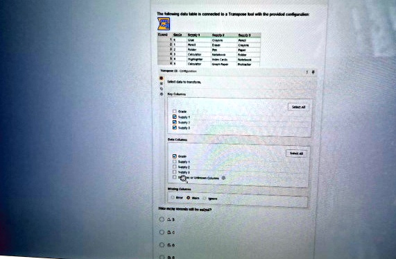 the following data table is connected to a transpose tool with the provided configuration round ...