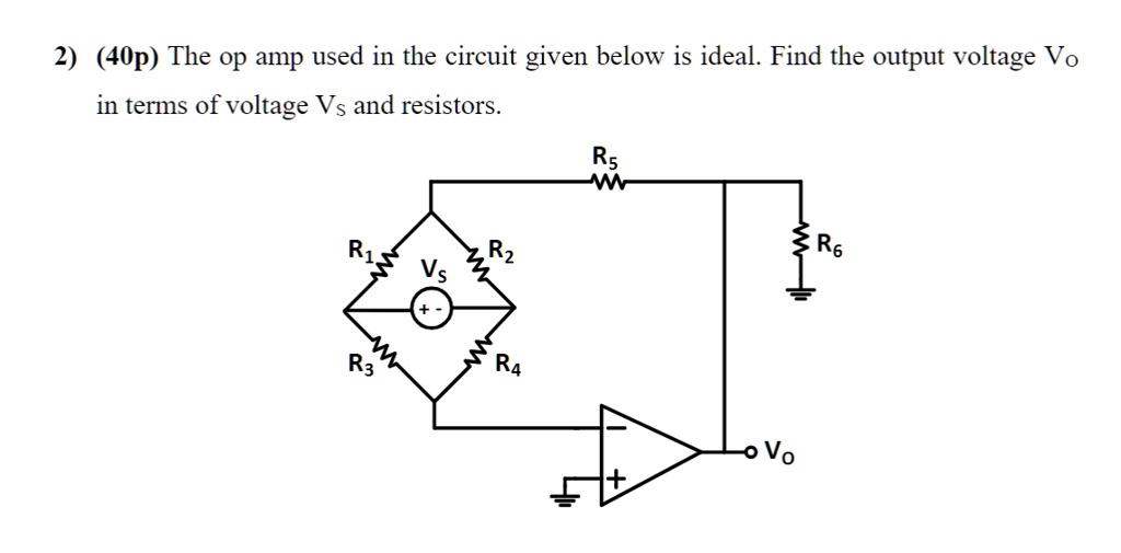 the op amp used in the circuit given below is ideal find the output voltage voin terms of ...