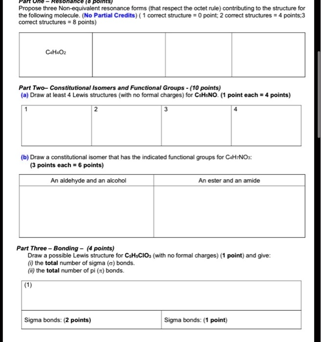 SOLVED:One Resonance Propose three Non-equivalent resonance forms (that ...