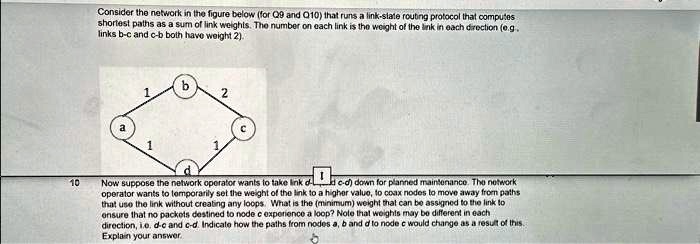 SOLVED: Texts: Consider the network in the figure below (for Q9 and Q10 ...