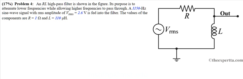 SOLVED: Find the output RMS voltage, in volts. By what angle, in degrees, does the output ...