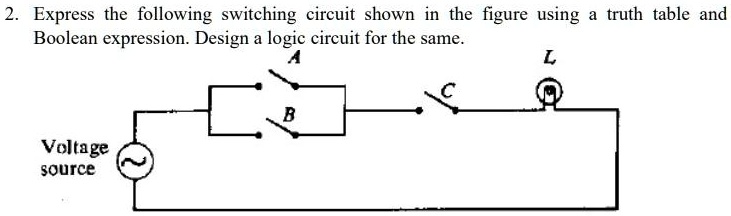 Solved 2 Express The Following Switching Circuit Shown In The Figure