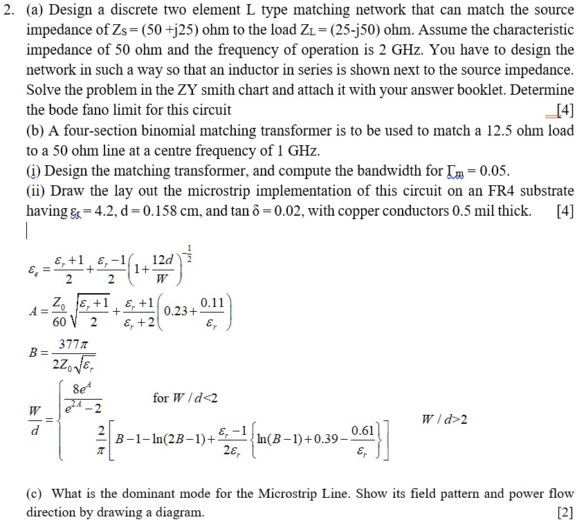 a design discrete two element l type matching network that can match ... a design discrete two element l type matching network that can match ...