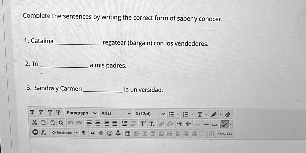 spanish 106 complete the sentences by writing the correct form of saber ...