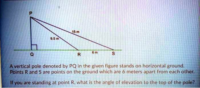 SOLVED: A vertical pole denoted bv PQ in the given figure stands on ...