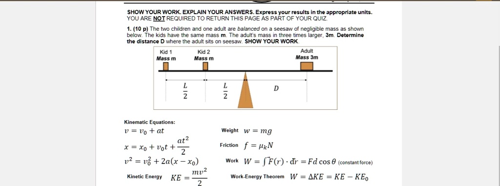 SOLVED: SHOW YOUR WORK EXPLAIN YOUR ANSWERS Express your results in the ...