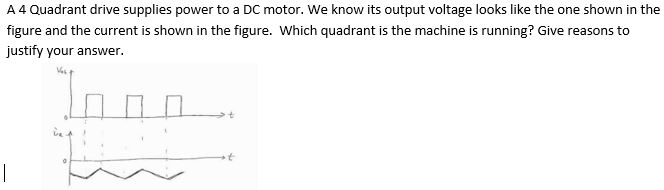 SOLVED: A 4-quadrant drive supplies power to a DC motor. We know its ...
