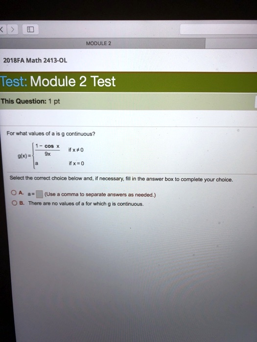 SOLVED:( > MODULE 2 2018FA Math 2413-0L Test: Module 2 Test This ...