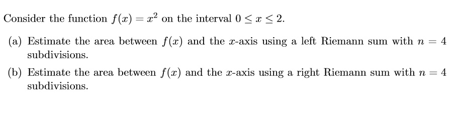 SOLVED: Consider the function f (x) 12 on the interval 0