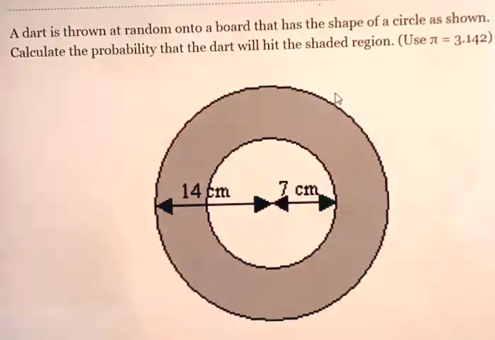 SOLVED: A dart is thrown at random onto a board that has the shape of a ...
