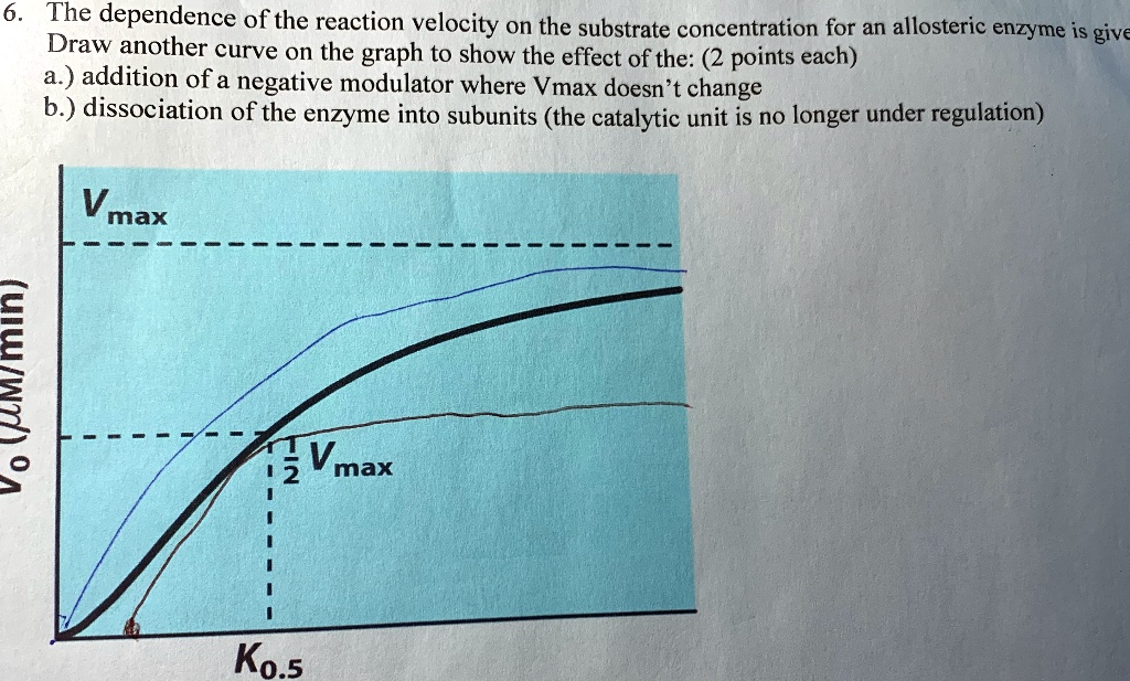 SOLVED: The dependence of the reaction velocity on the substrate ...