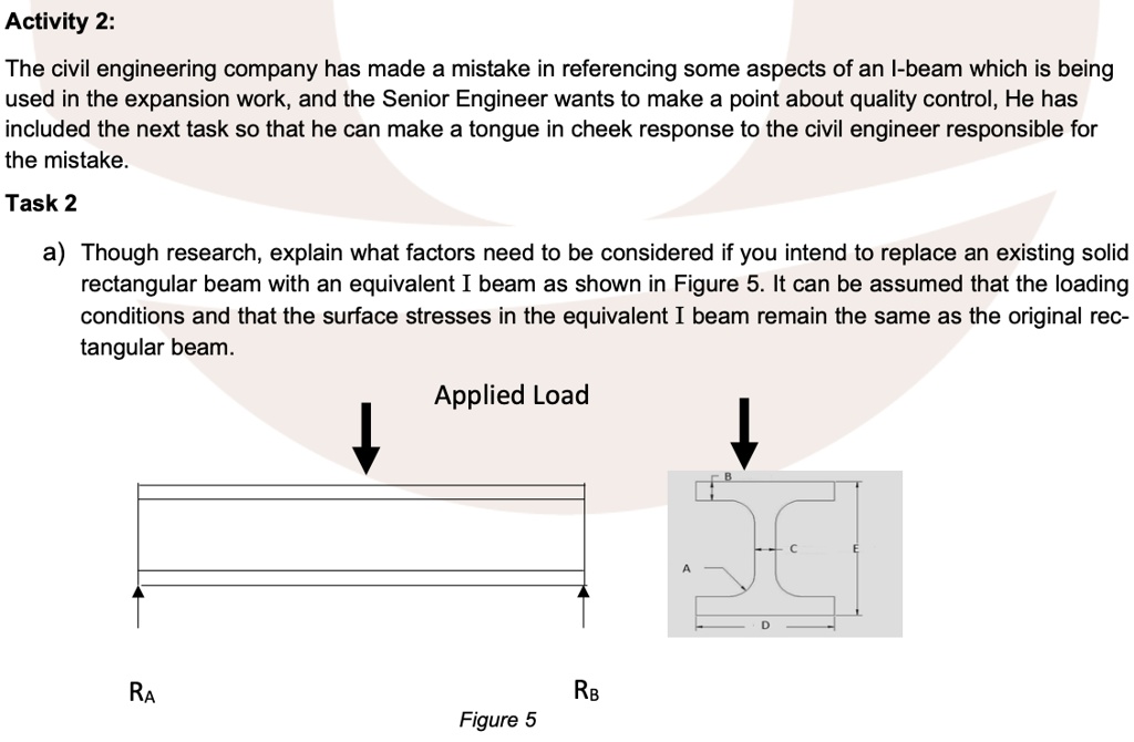 Activity 2: The civil engineering company has made a mistake in ...