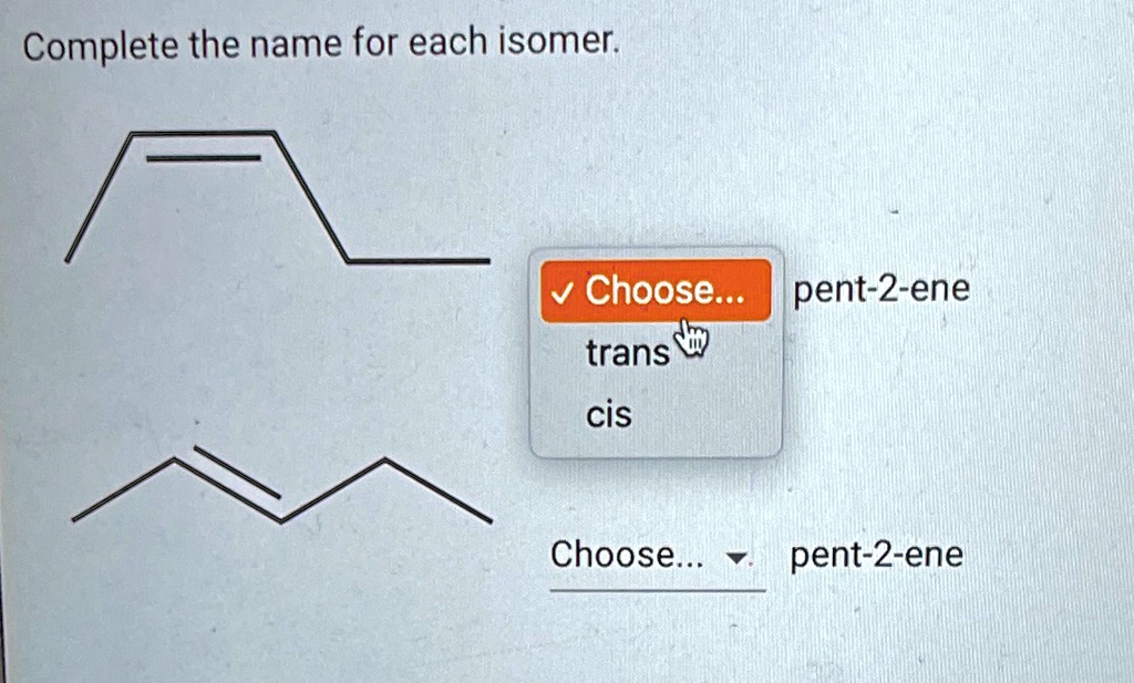 Cis And Trans Isomers Of Pent 2 Ene