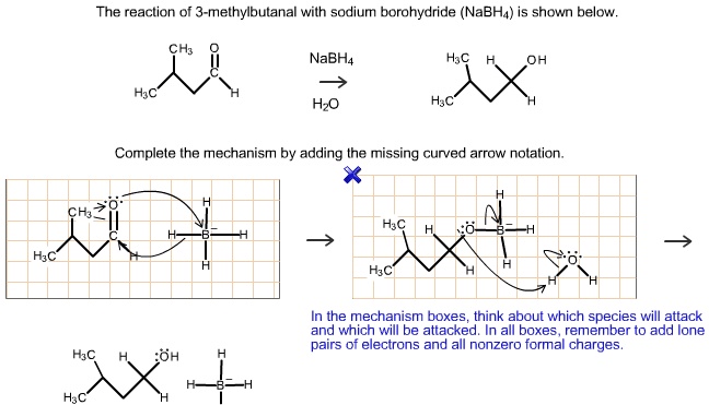 SOLVED: ' The reaction of 3-methylbutanal with sodium borohydride (NaBH4) is shown below ...