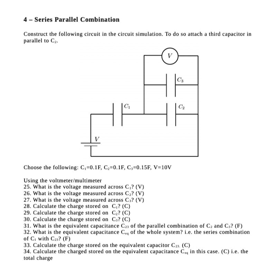 SOLVED:4 - Series Parallel Combination Construct the following circuit ...