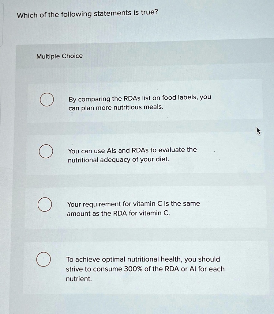 which of the following statements is true multiple choice by comparing ...