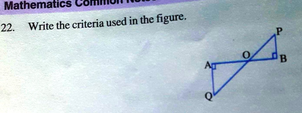 write the criteria used in the figure mathematics coltot write the ...
