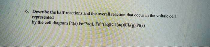 SOLVED:Describe the half-reactions and the overall reaction that ...