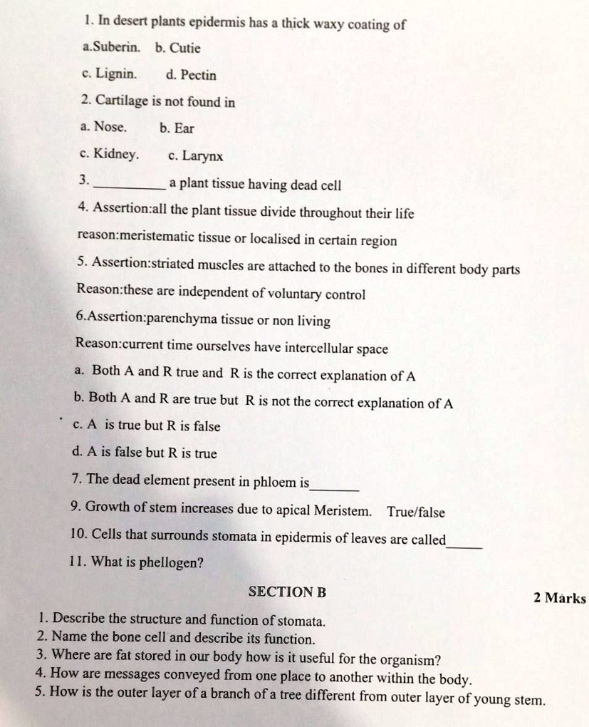 SOLVED: Biology Worksheet: Please Give Me the Answer 1. In desert ...