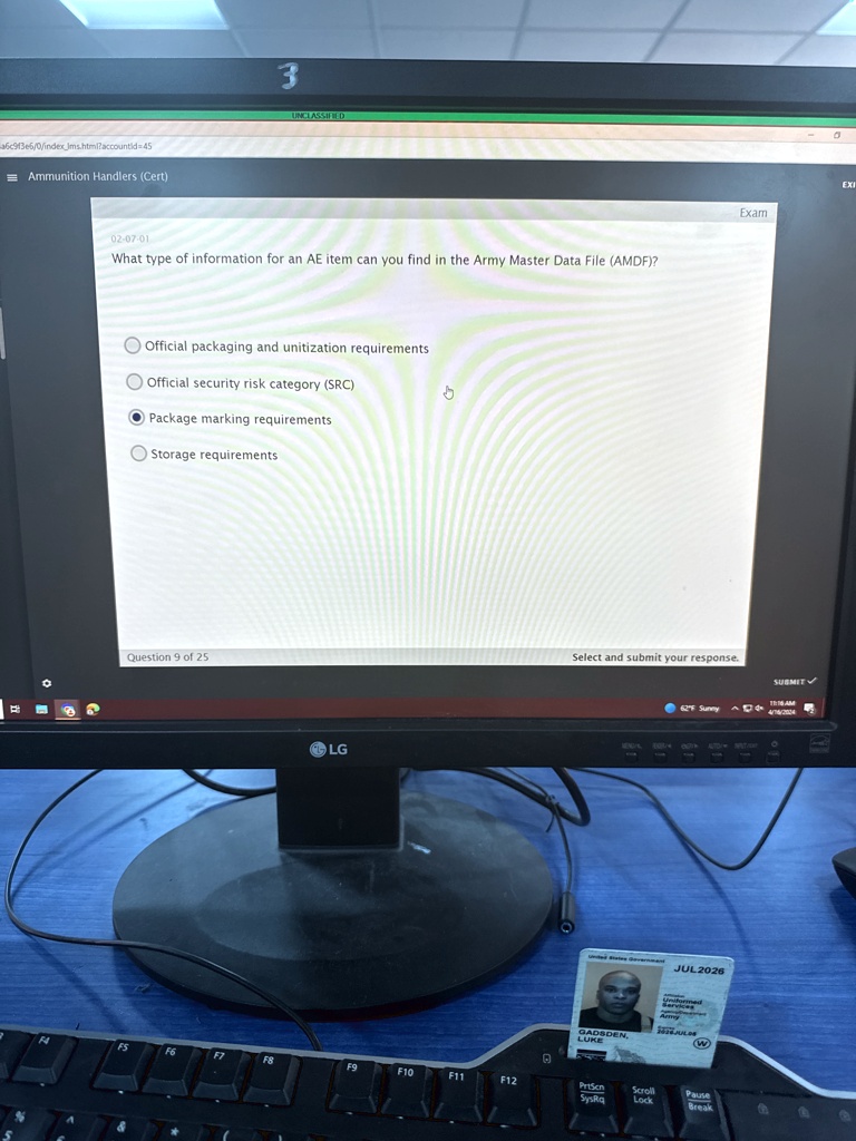 what type of information for an ae item can you find in the army master ...