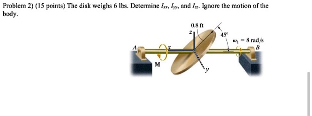 SOLVED: Problem 2) (15 points) The disk weighs 6 lbs. Determine Ixx ... SOLVED: Problem 2) (15 points) The disk weighs 6 lbs. Determine Ixx ...