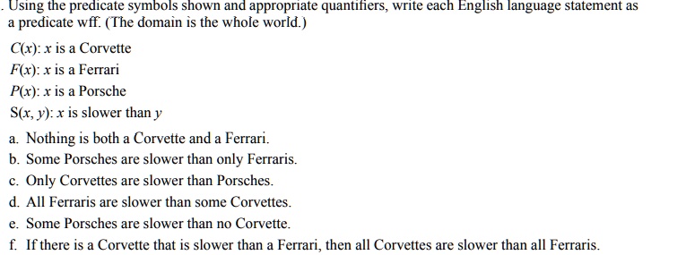 Using the predicate symbols shown and appropriate qua… - SolvedLib