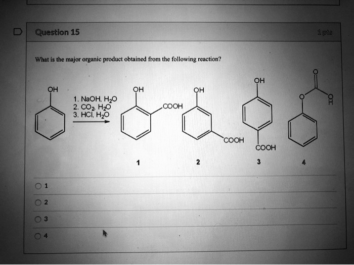SOLVED: What is the major organic product obtained from the following ...
