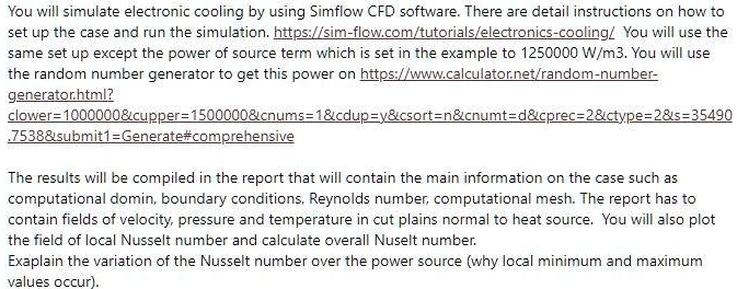 SOLVED: You will simulate electronic cooling by using Simflow CFD ... SOLVED: You will simulate electronic cooling by using Simflow CFD ...