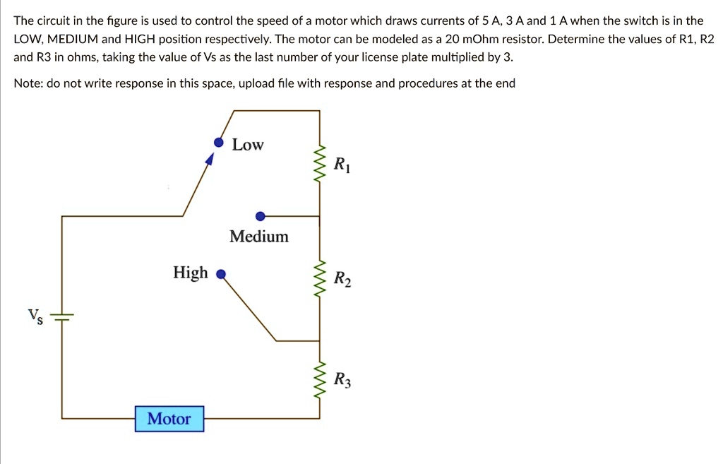 The circuit in the figure is used to control the speed of a motor which ...