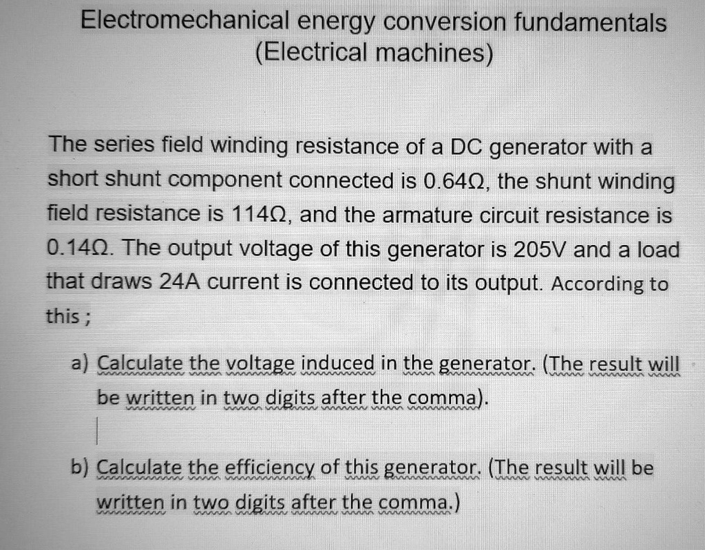 Electromechanical energy conversion fundamentals (Electrical machines ...