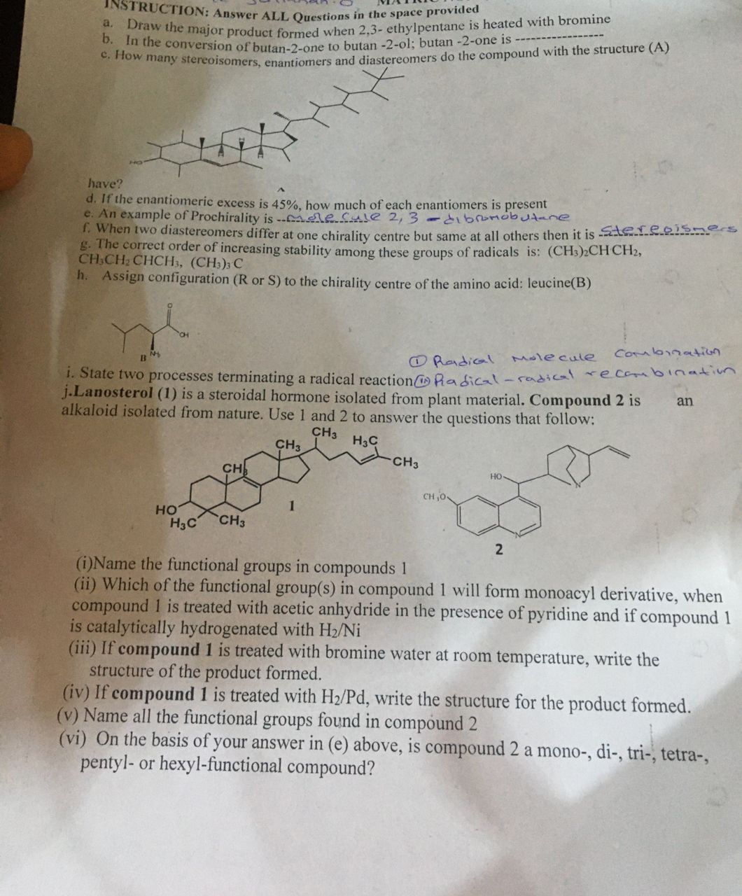 a. Draw the major product formed when 2,3- ethylpentane is heated with ...