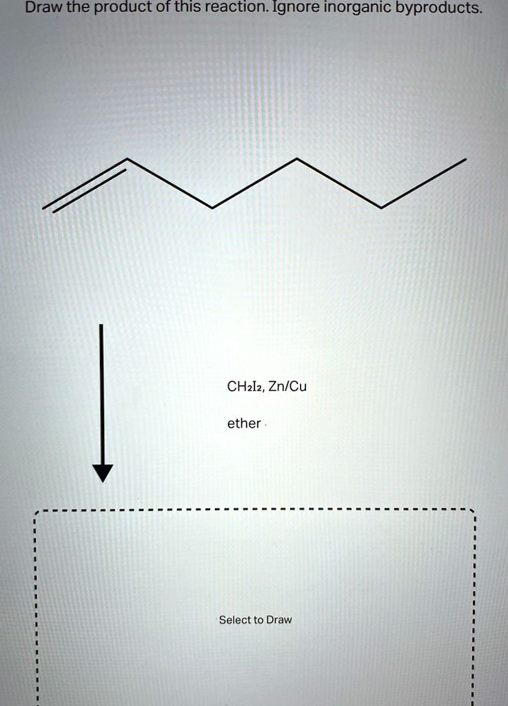 Draw the product of this reaction. Ignore inorganic...