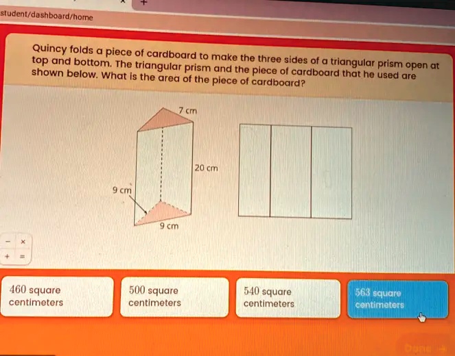 studentdashboardhome quincy tolds piece of cardboard to make the top ...