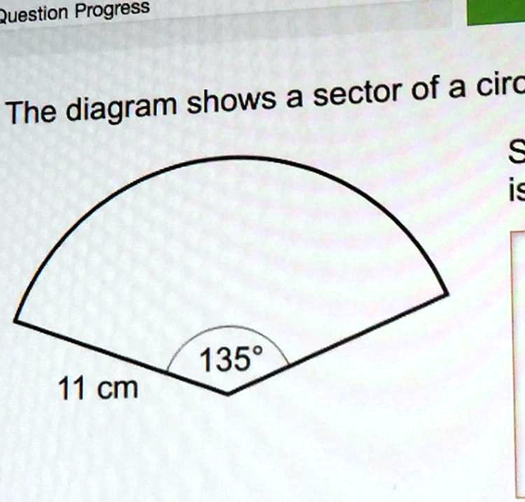 SOLVED: The diagram shows a sector of a circle with a radius of 11 cm ...