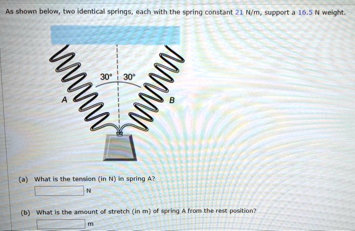 as shown below two identical springs each with the spring constant 21 ...
