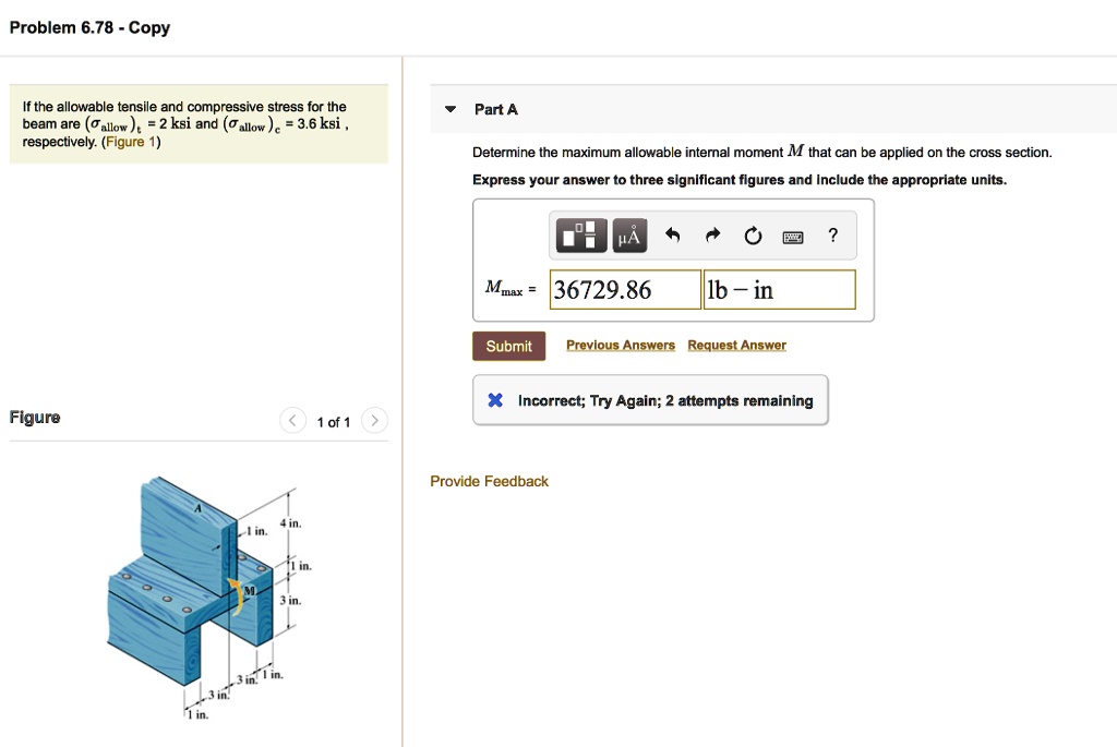 SOLVED: If the allowable tensile and compressive stress for the beam ...