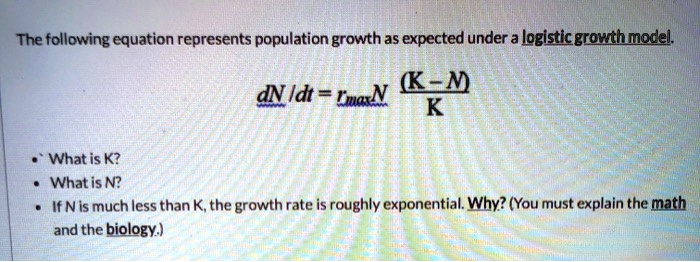 Exponential Population Growth Curve Equation Is Represented By