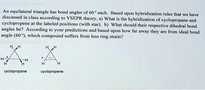 an equilateral triangle has bond angles of 60 each based upon ...