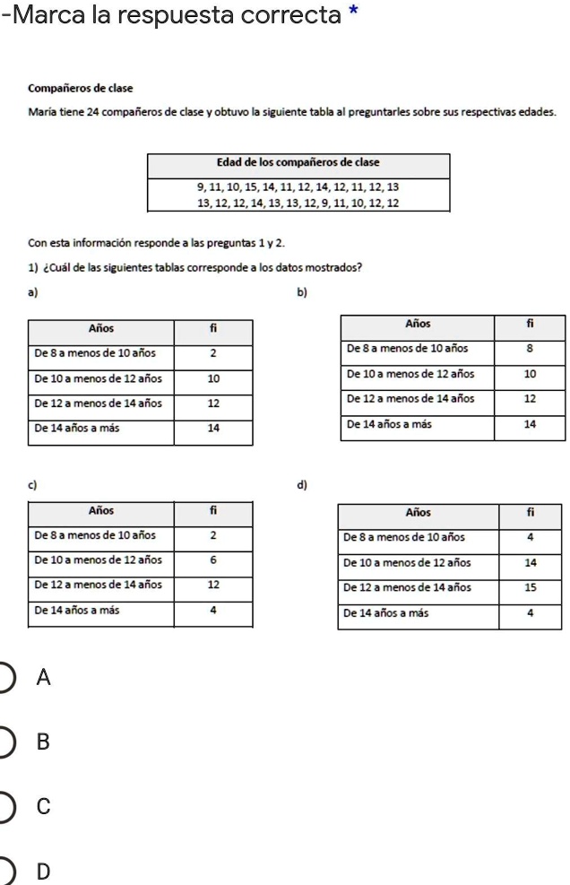 SOLVED: ayudaaaa doy 18 puntos Marca la respuesta correcta Compañeros ... SOLVED: ayudaaaa doy 18 puntos Marca la respuesta correcta Compañeros ...