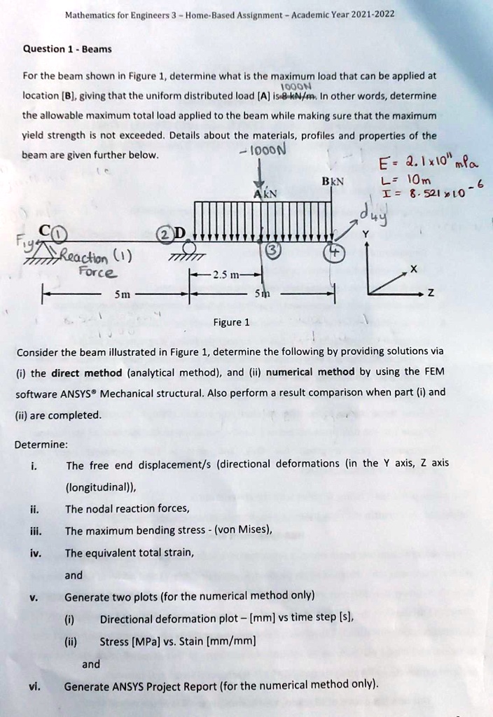 SOLVED: Mathematics for Engineers 3-Home-Based Assignment-Academic Year 2021-2022 Question 1 ...