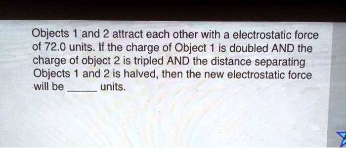 Solved Objects 1 And 2 Attract Each Other With A Electrostatic Force 9853