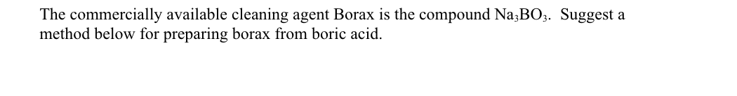 SOLVED: The commercially available cleaning agent Borax is the compound ...
