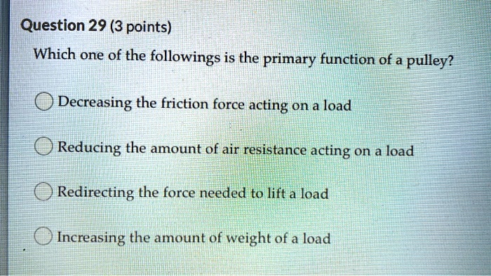 SOLVED: Question 29 (3 points) Which one of the followings is the ...