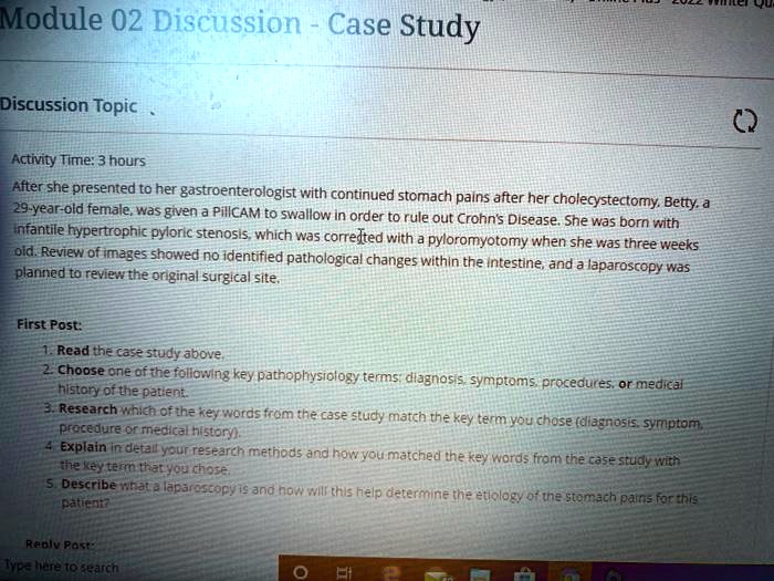 SOLVED: Module 02 Discussion - Case Study Discussion Topic Activity ...