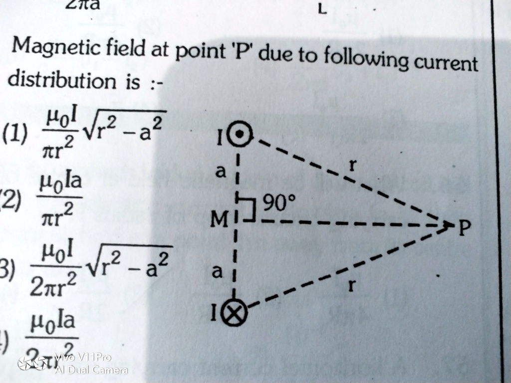 SOLVED: 'Magnetic field at point P due to following distribution is' SOLVED: 'Magnetic field at point P due to following distribution is'