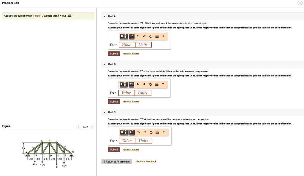 SOLVED: Problem 6.49 Consider the truss shown in Figure 1. Suppose that ... SOLVED: Problem 6.49 Consider the truss shown in Figure 1. Suppose that ...